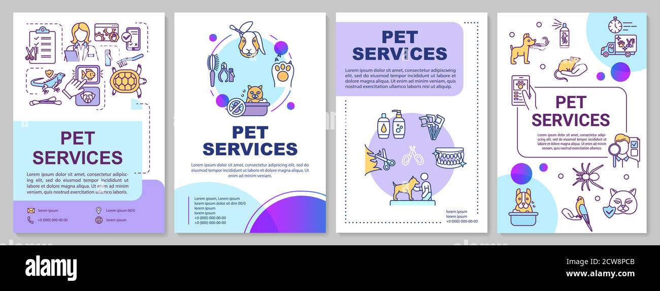 Pet service brochure template Stock Vector Image & Art - Alamy