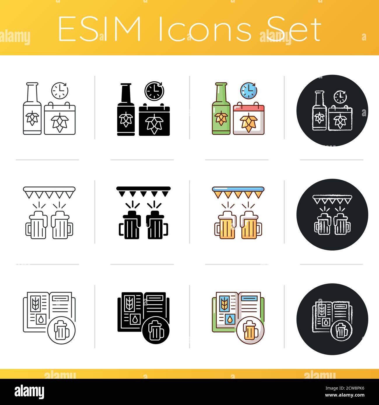 Beer icons set Stock Vector Image & Art - Alamy