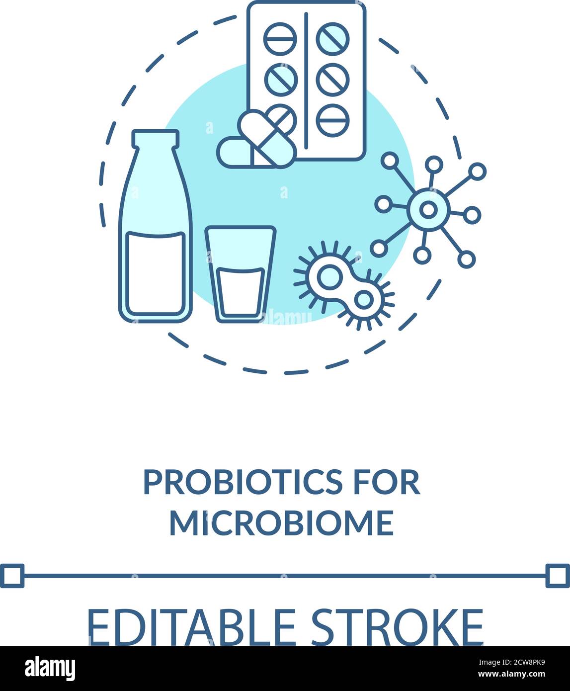 Probiotics for microbiome concept icon Stock Vector Image & Art - Alamy