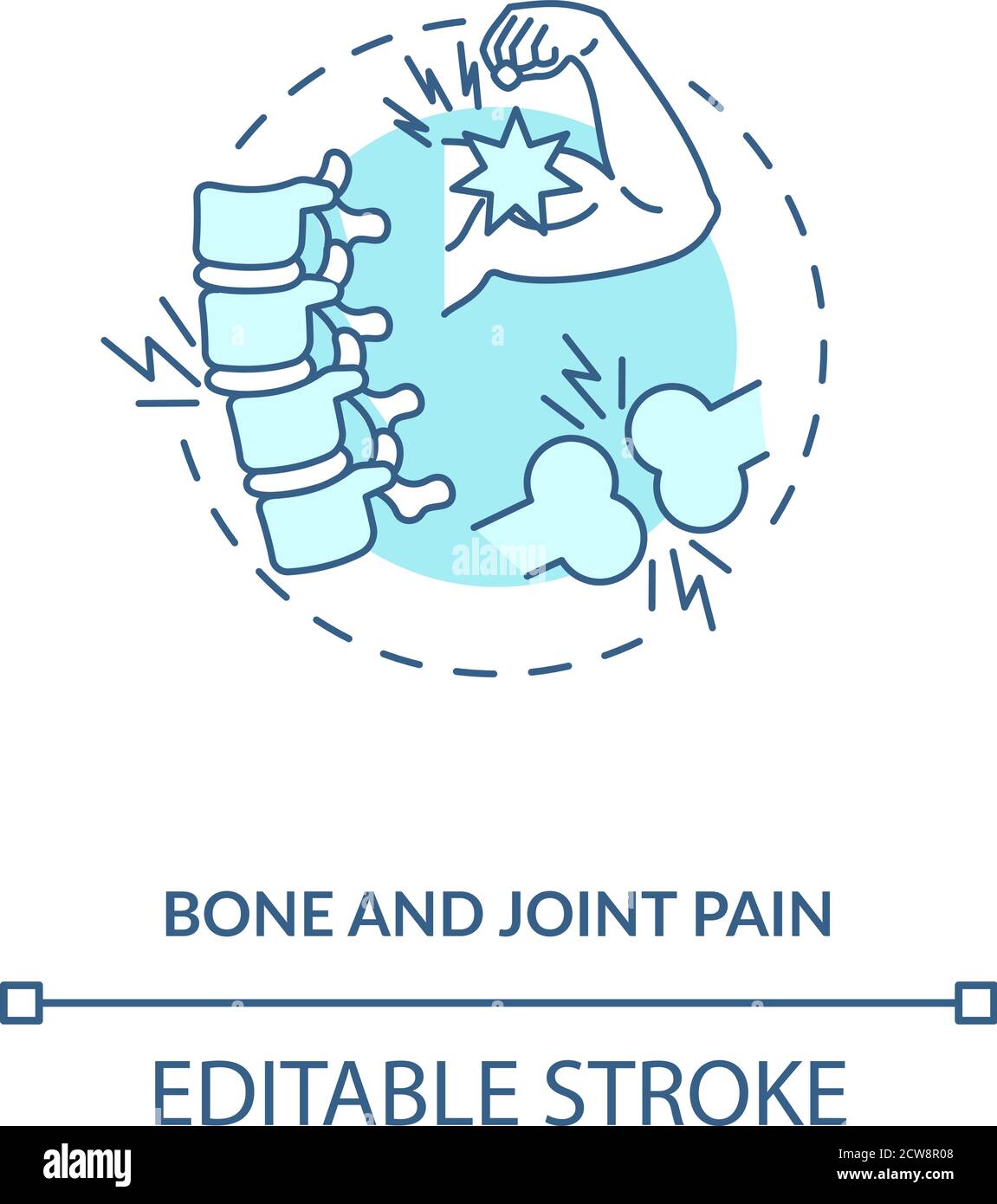 Bone and joint pain concept icon Stock Vector Image & Art - Alamy