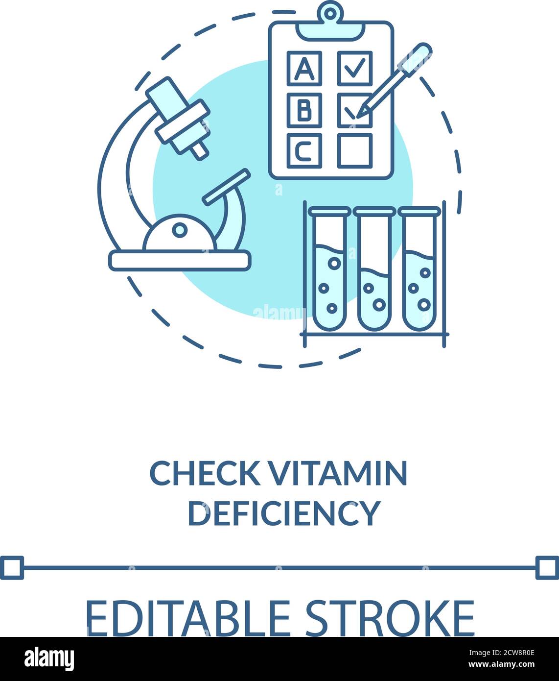Check vitamin deficiency concept icon Stock Vector Image & Art - Alamy