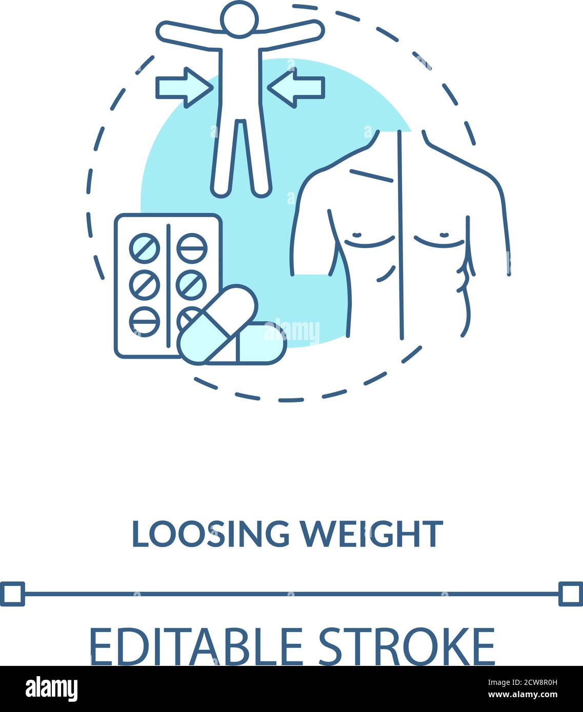 Losing weight concept icon Stock Vector Image & Art - Alamy