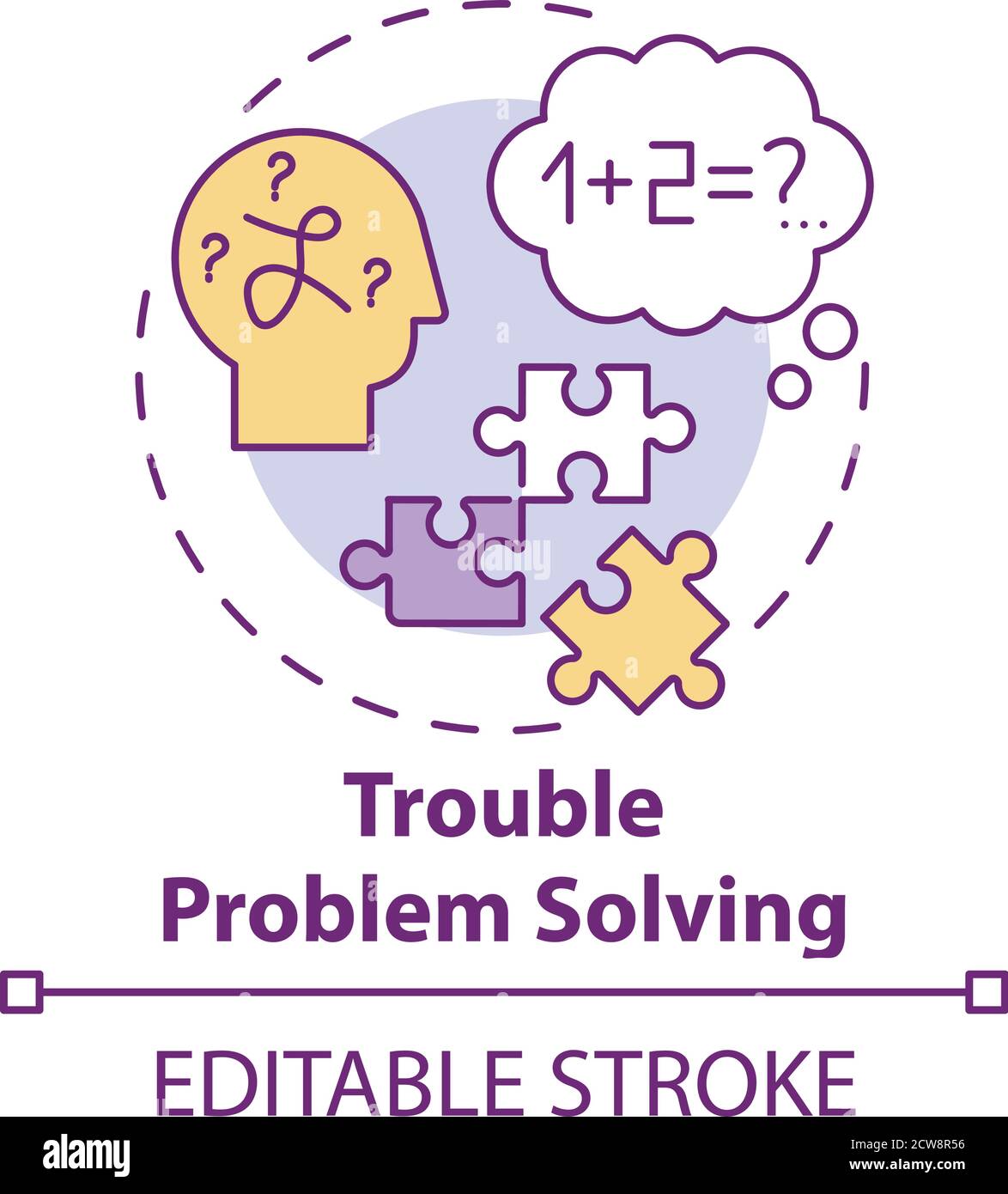 Trouble problem solving concept icon Stock Vector Image & Art - Alamy