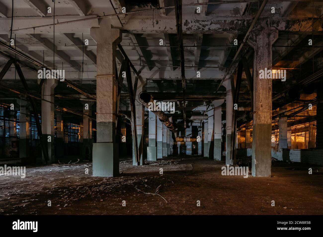 Abandoned Factory Interior Dark