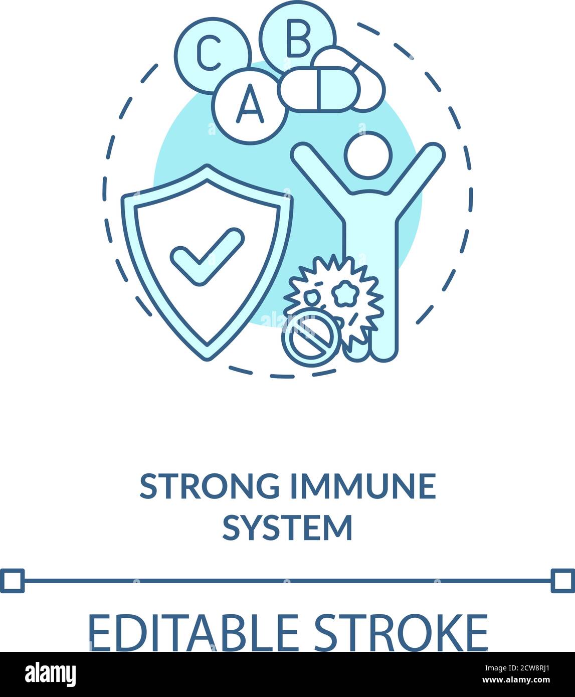 Strong immune system concept icon Stock Vector Image & Art - Alamy