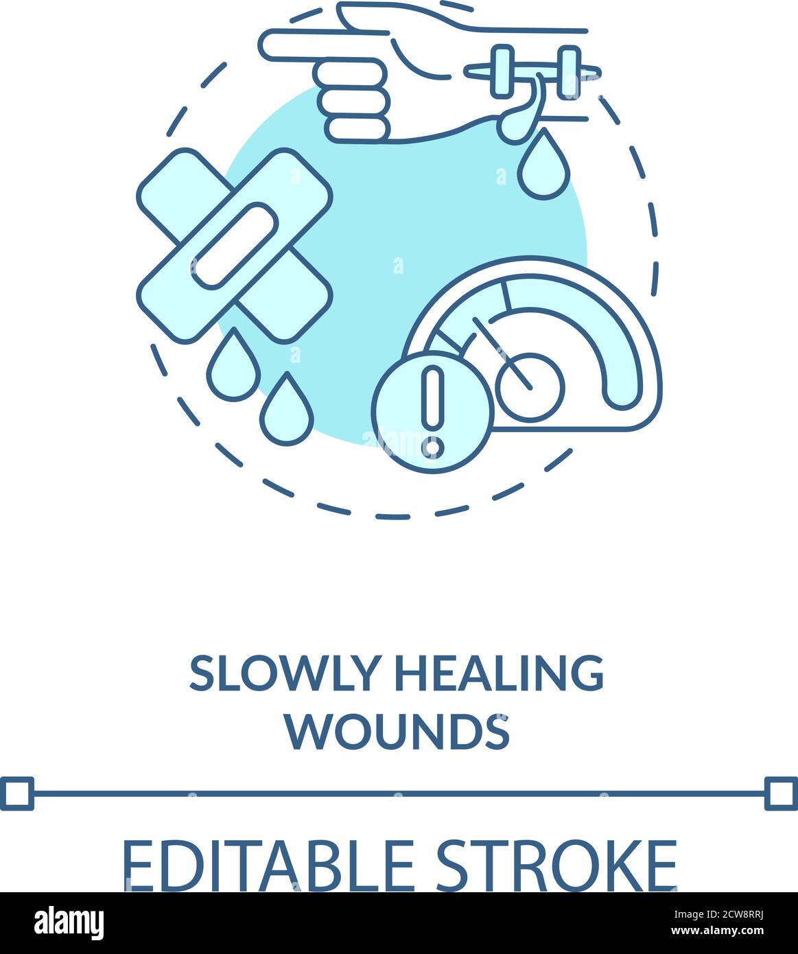 Slowly healing wounds concept icon Stock Vector Image & Art - Alamy