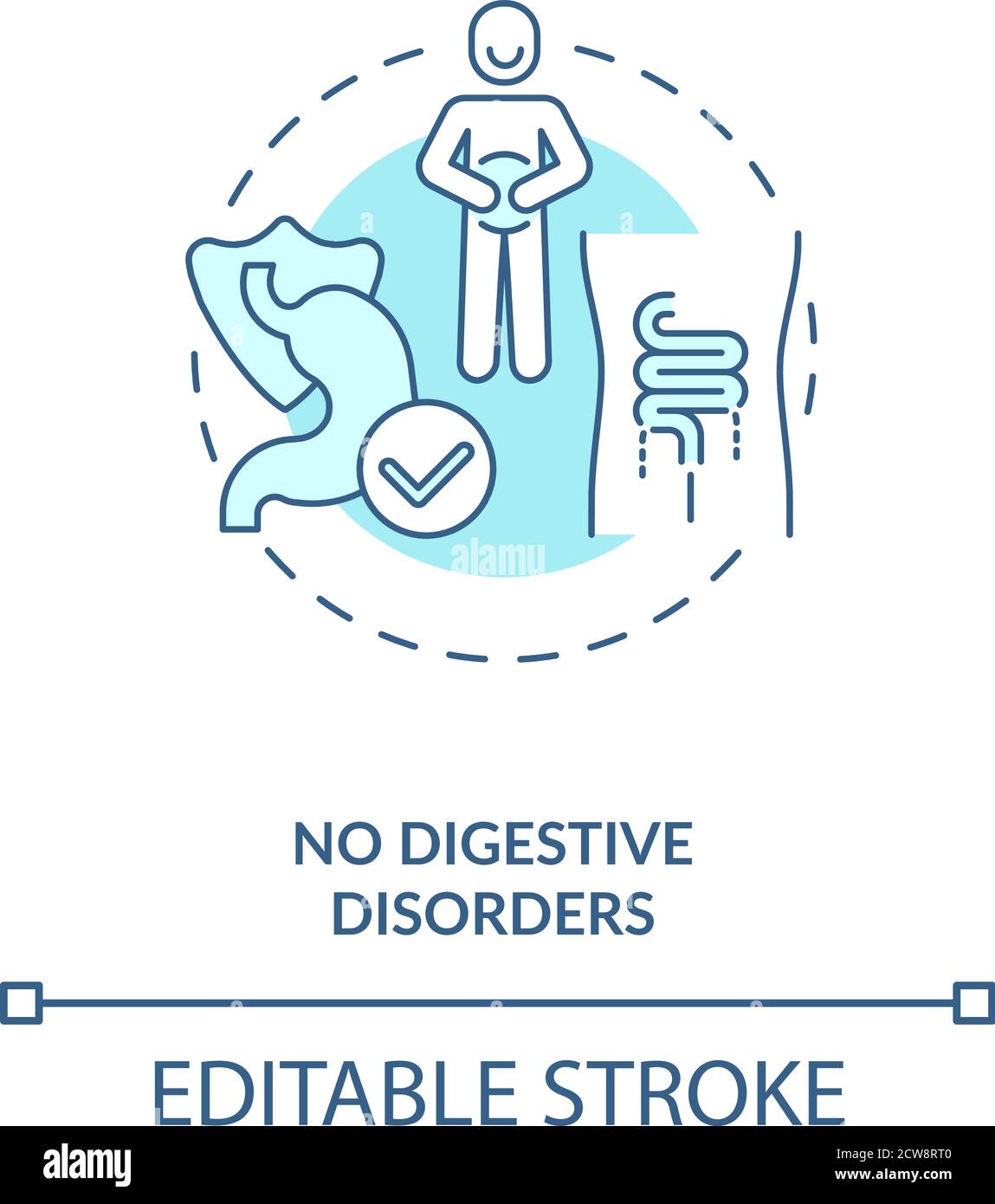 No digestive disorders concept icon Stock Vector Image & Art - Alamy