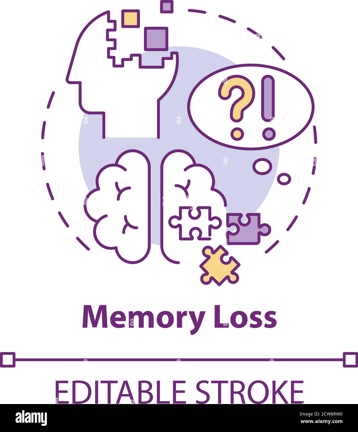 Memory loss concept icon Stock Vector Image & Art - Alamy
