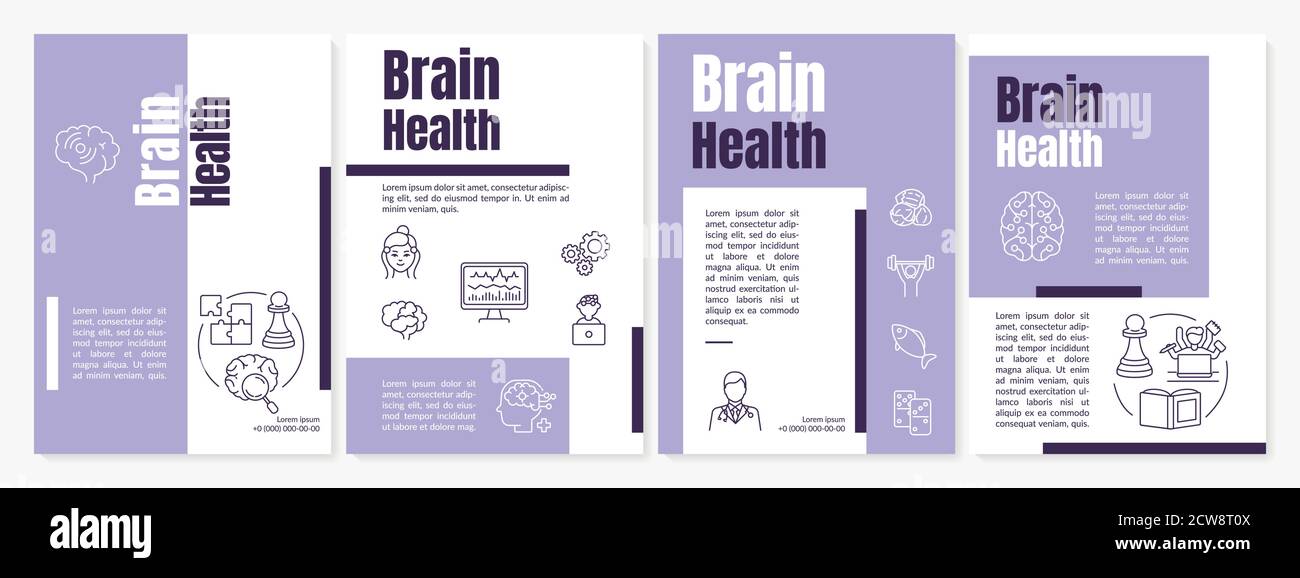 Brain health brochure template Stock Vector Image & Art - Alamy