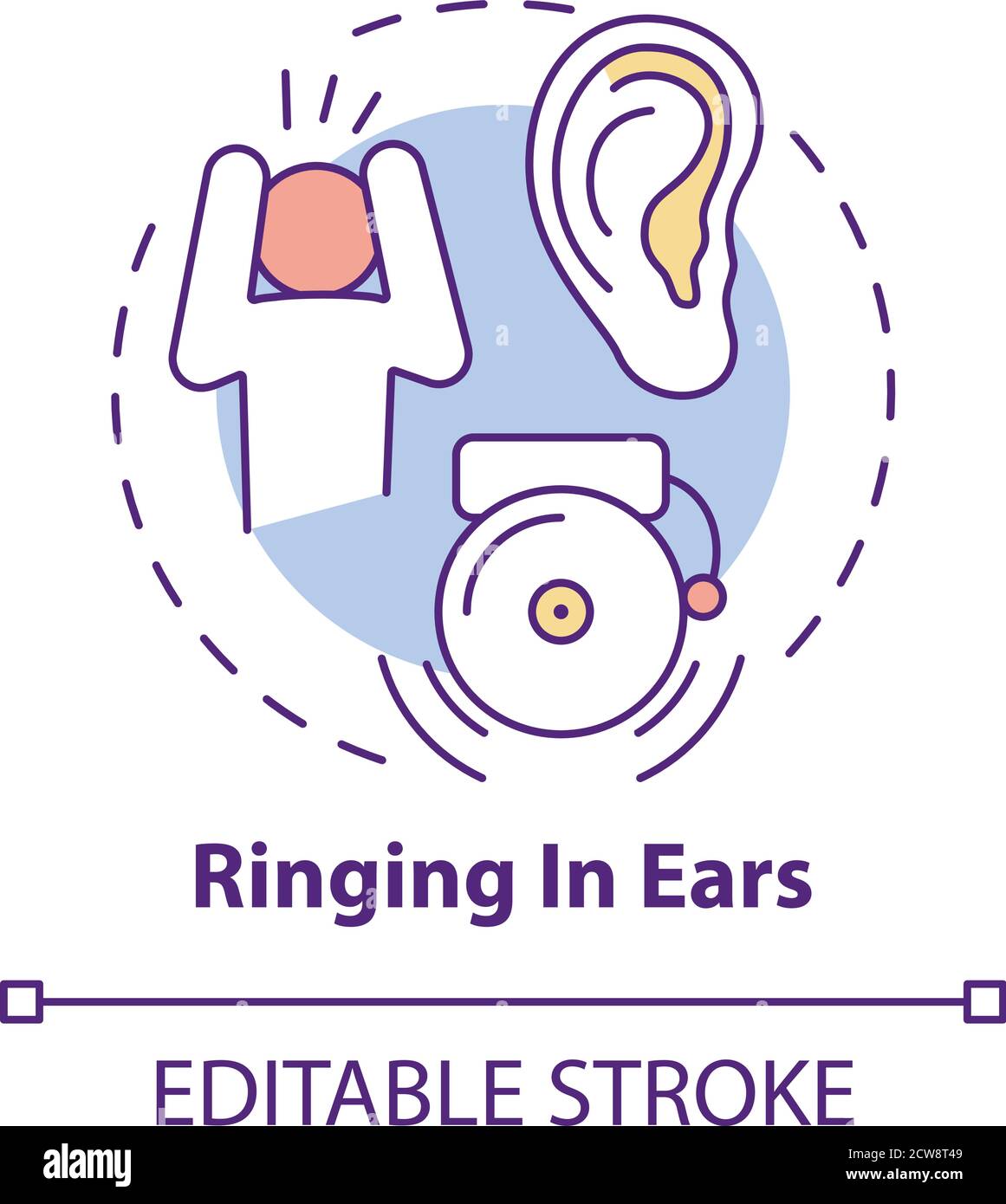 Ringing in ears concept icon Stock Vector Image & Art - Alamy
