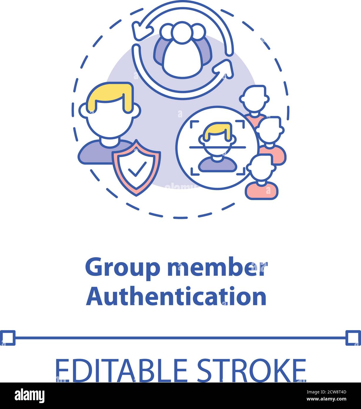 Group member authentication concept icon Stock Vector Image & Art - Alamy