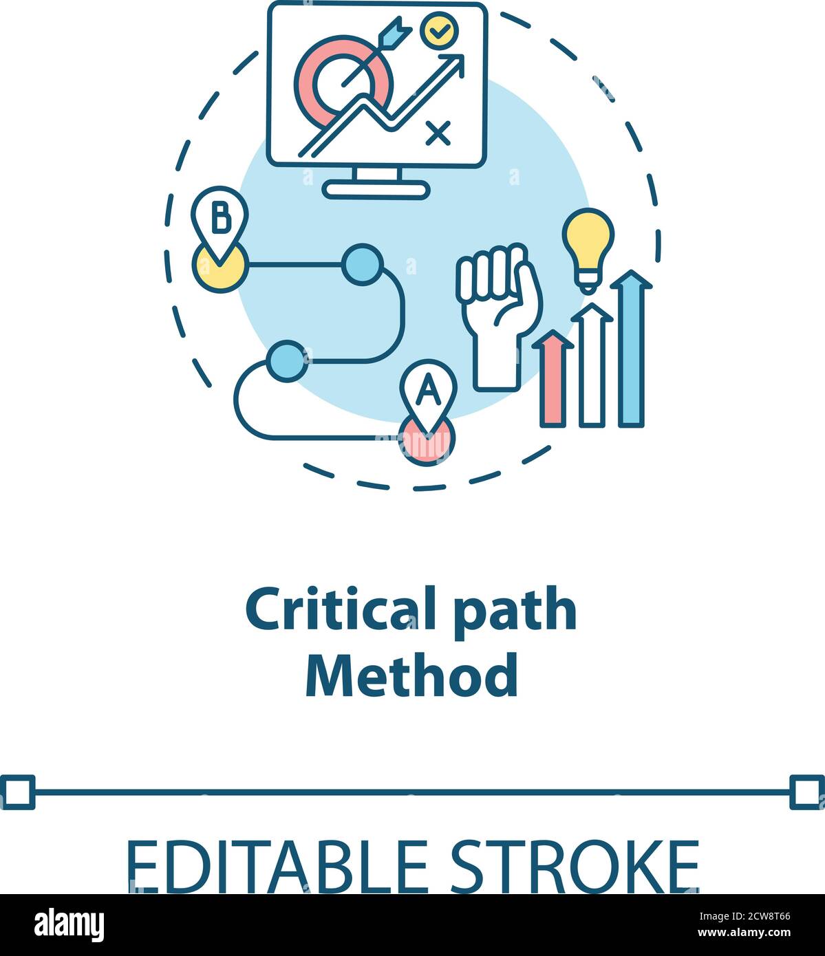 Critical Path Method Concept Icon Stock Vector Image Art Alamy