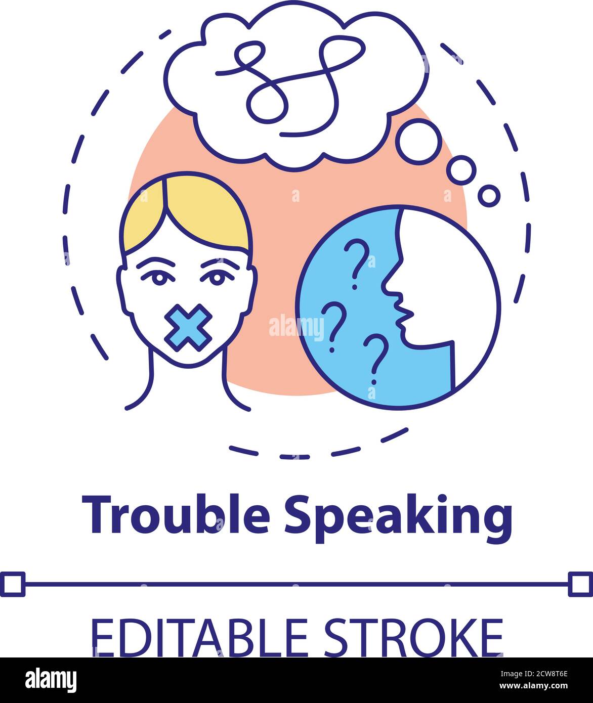 Trouble speaking concept icon Stock Vector Image & Art - Alamy Trouble speaking concept icon Stock Vector Image & Art - Alamy