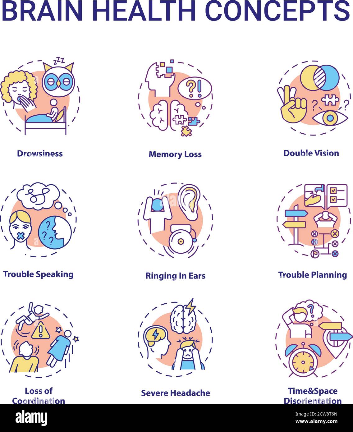 Brain health concept icons set Stock Vector Image & Art - Alamy Brain health concept icons set Stock Vector Image & Art - Alamy