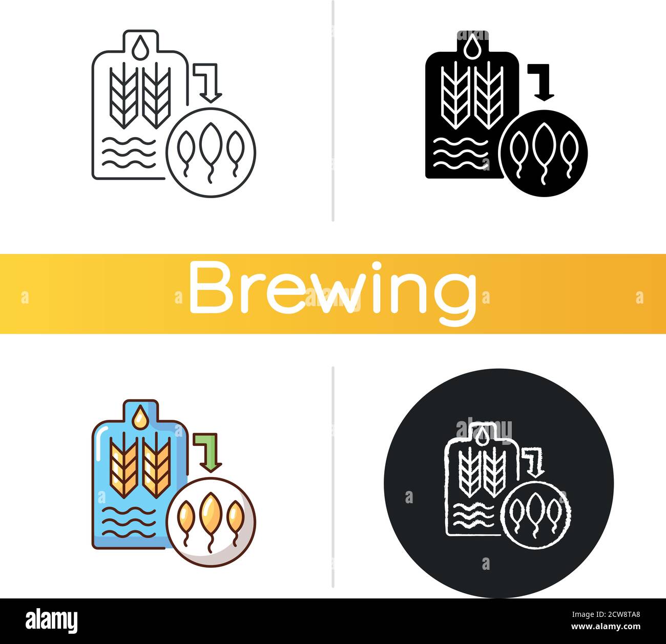 Malting process Stock Vector Images - Alamy