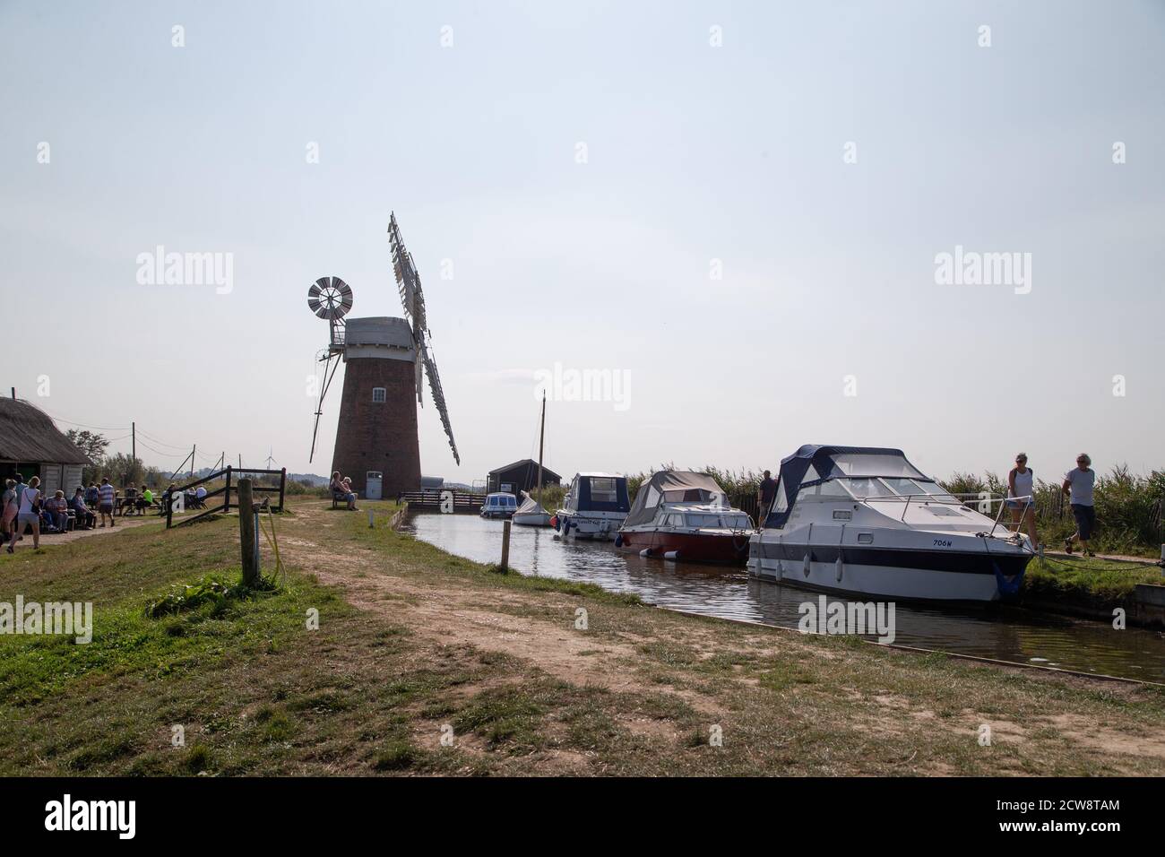 Horsey, Norfolk. Uk. Horsey Wind pump which has recently been restored ...