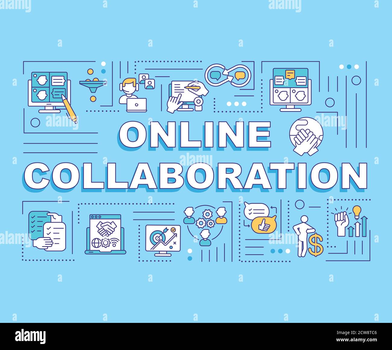 Online collaboration word concepts banner Stock Vector Image & Art - Alamy