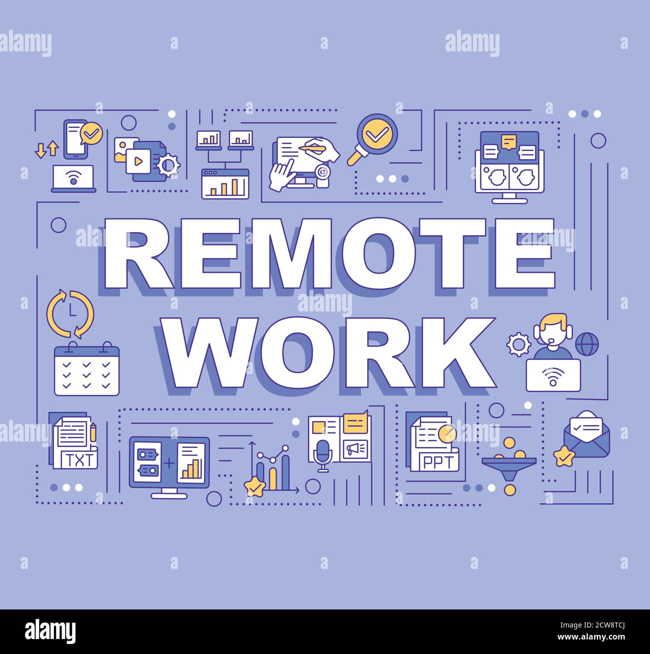 Remote work word concepts banner Stock Vector Image & Art - Alamy