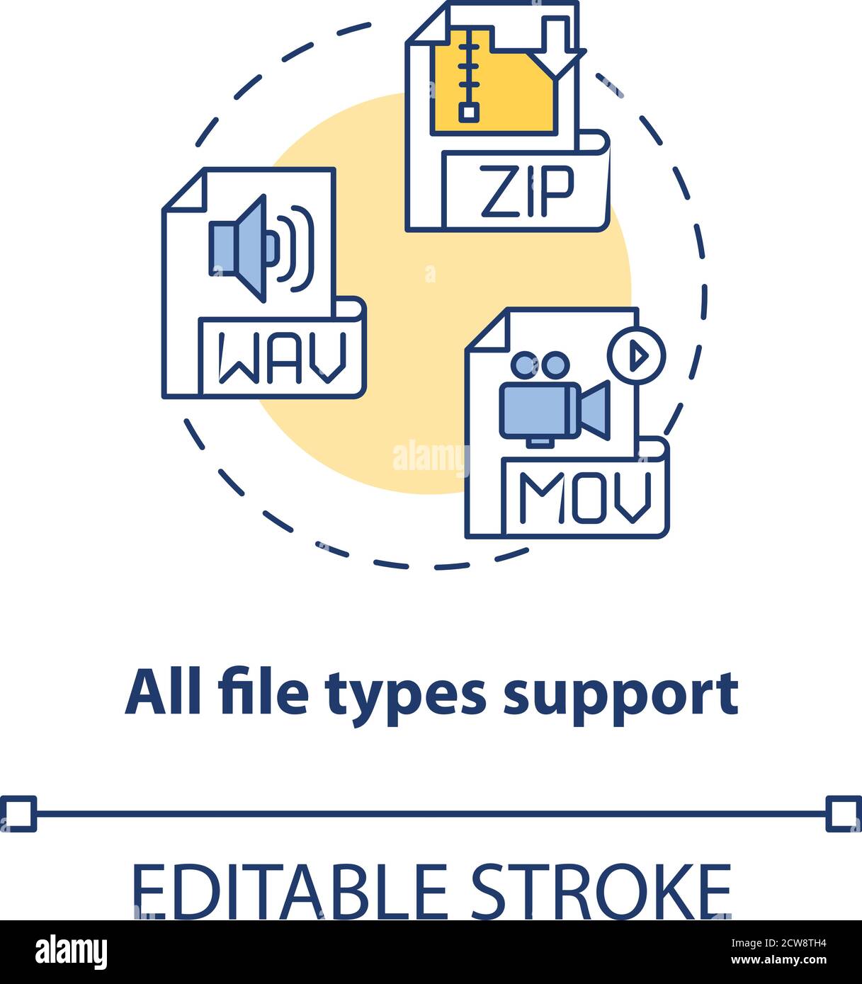 All file types support concept icon Stock Vector Image & Art - Alamy