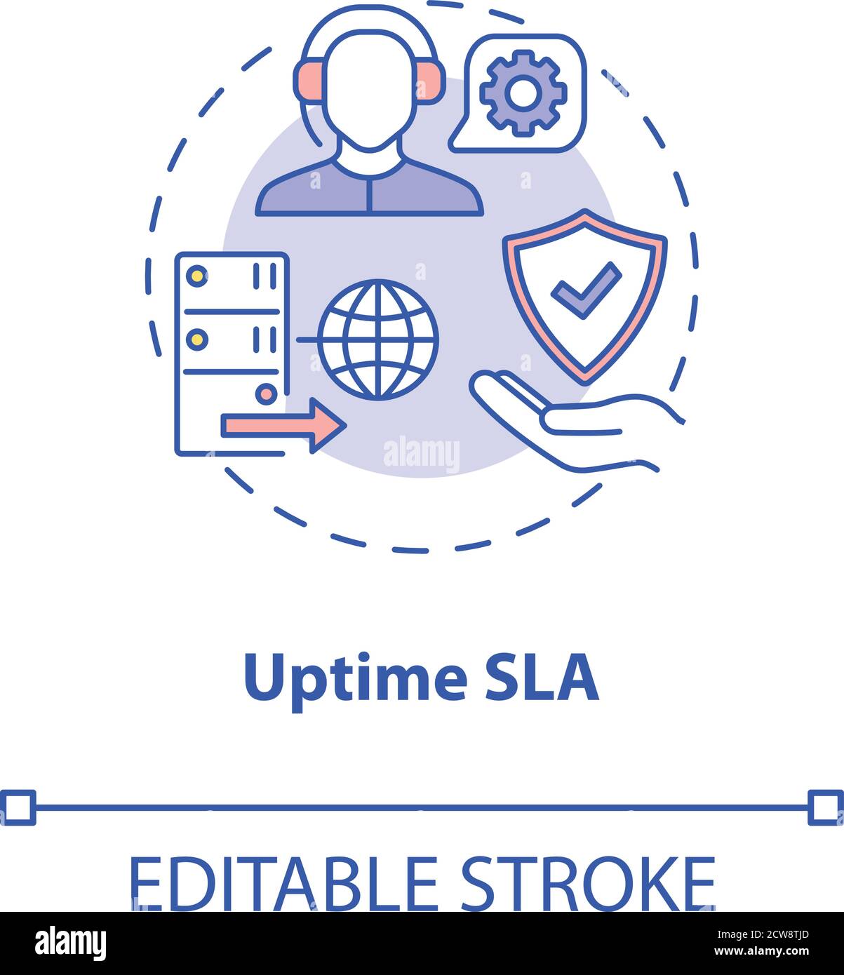 Uptime SLA concept icon Stock Vector Image & Art - Alamy