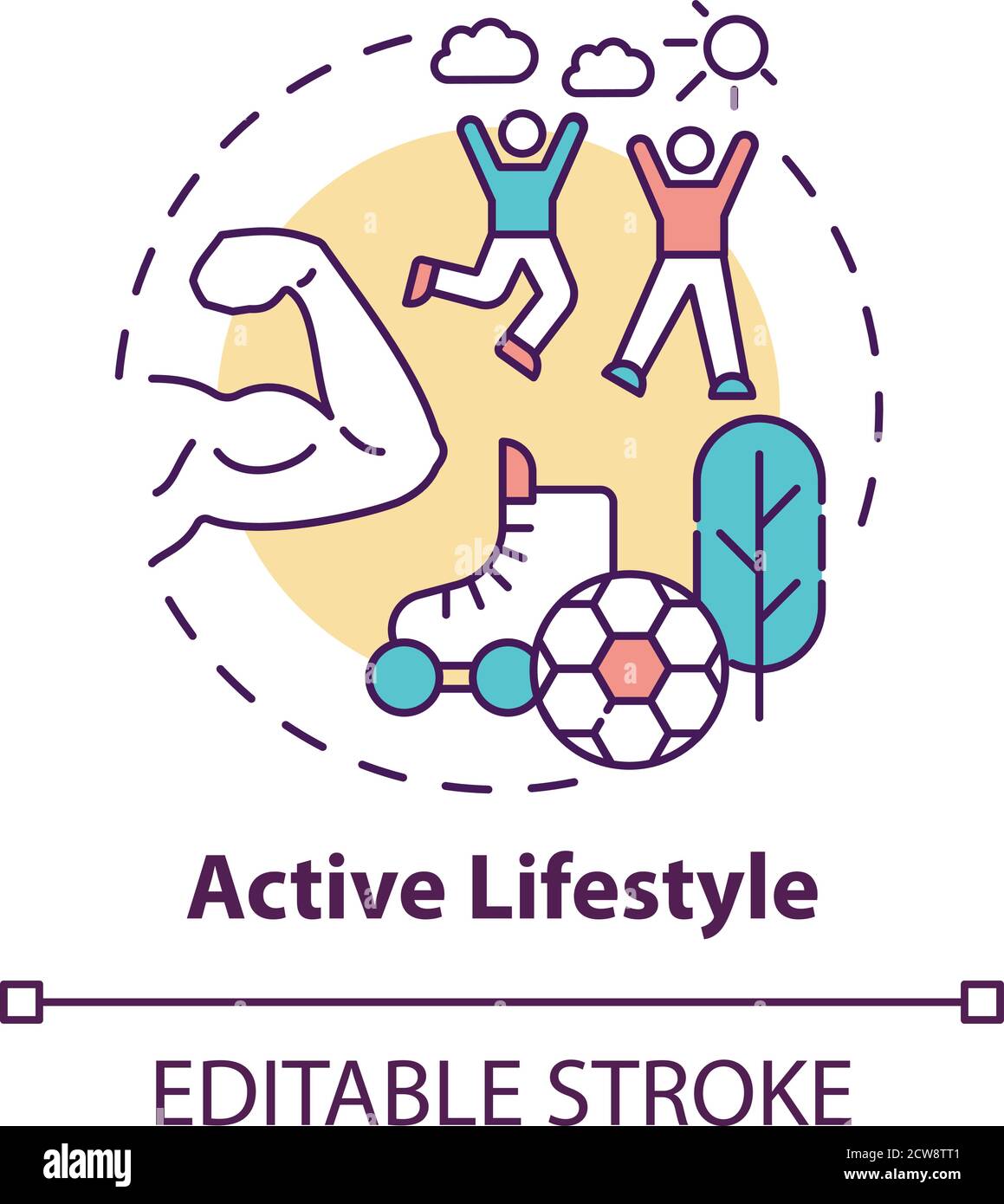 Active lifestyle concept icon Stock Vector Image & Art - Alamy