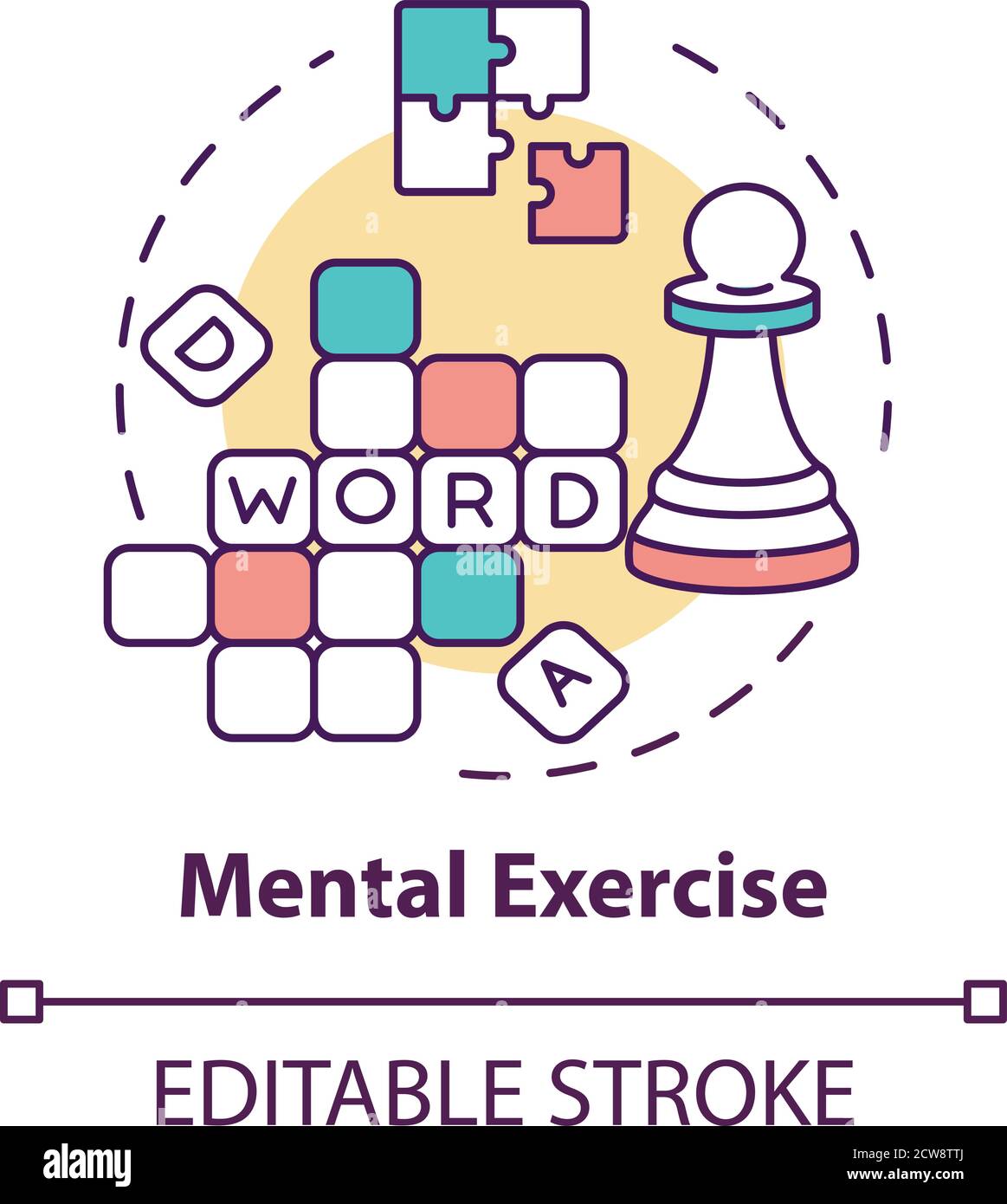 Mental exercise concept icon Stock Vector Image & Art - Alamy
