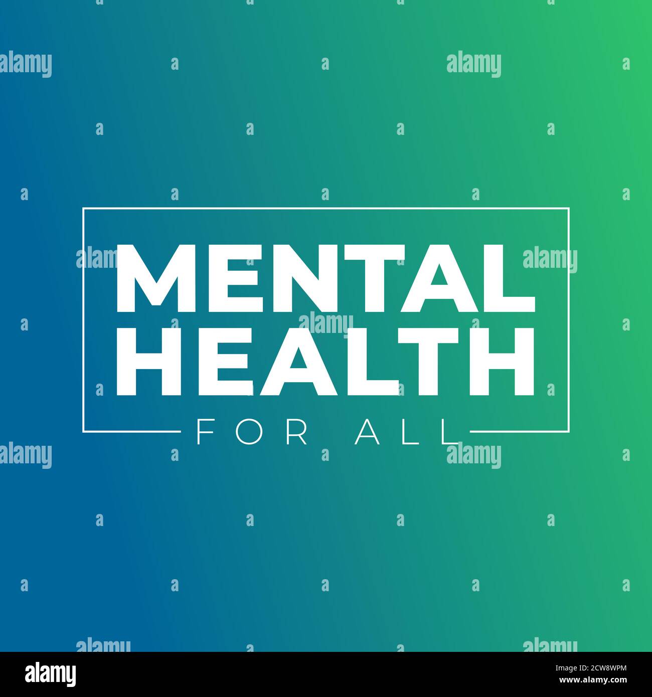 Mental health for all. Design for World mental health day. Annual ...