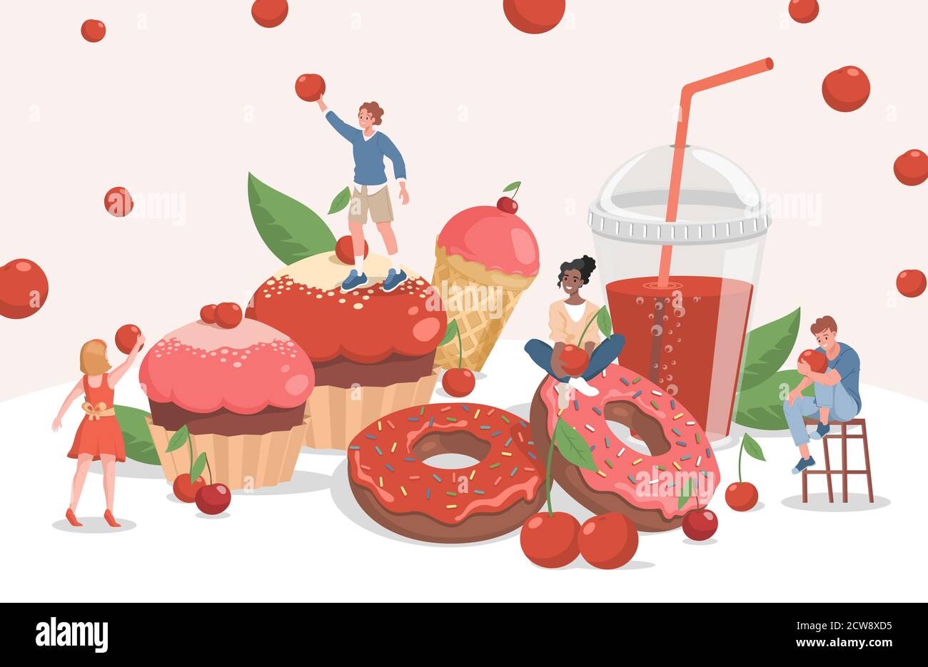 American dessert concept Stock Vector Images - Alamy