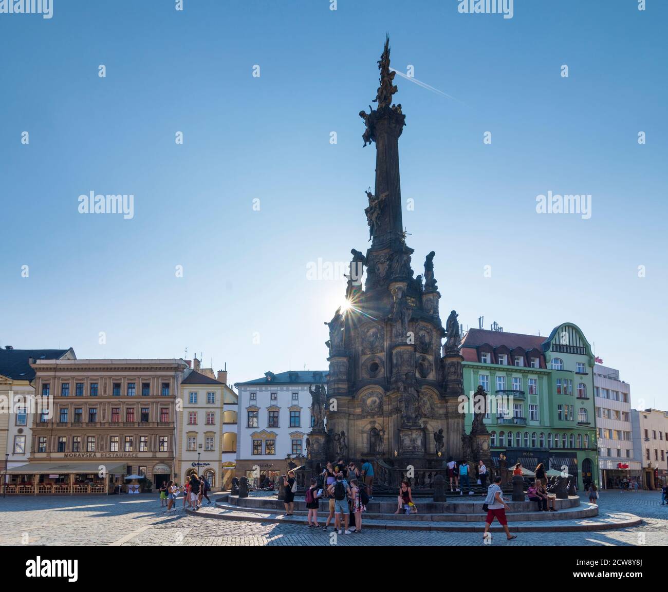 Olomouc (Olmütz): Horni namesti (Upper Square), Holy Trinity Column in ...