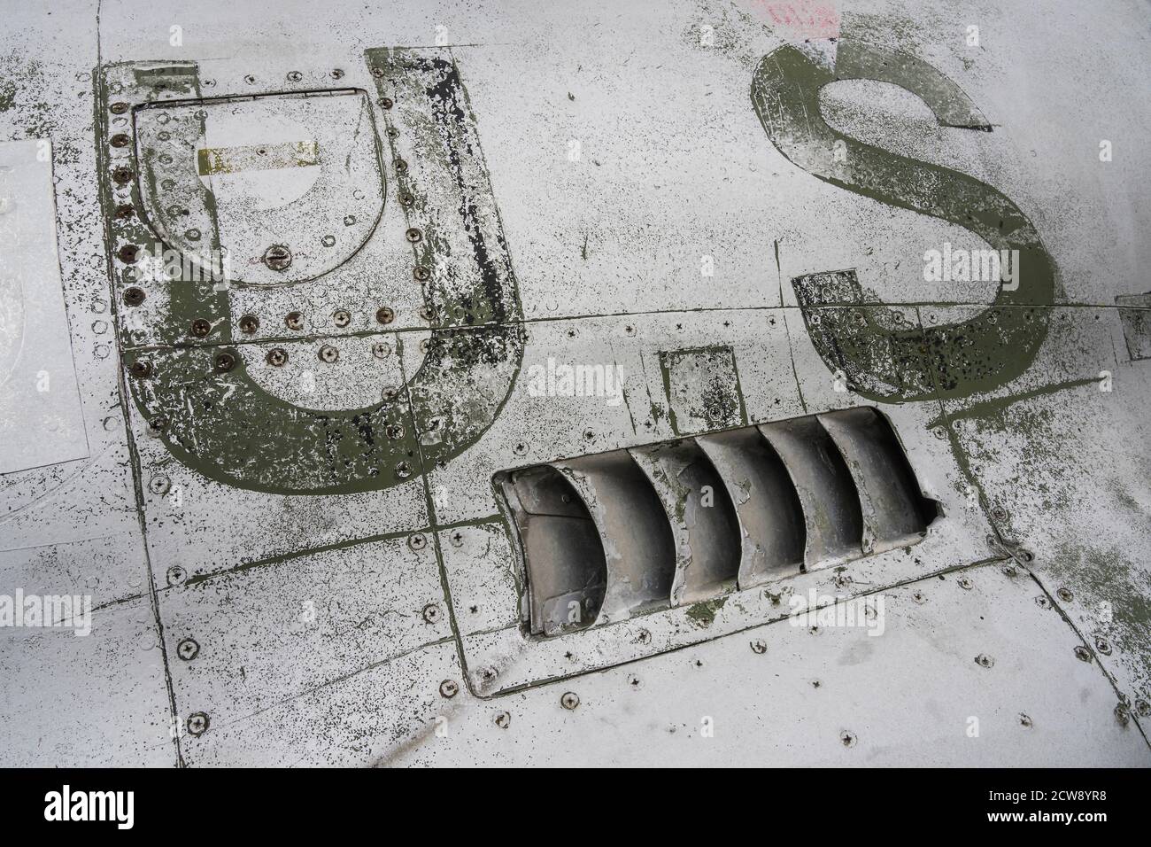 detail of a scrapped american fighter plane Stock Photo - Alamy