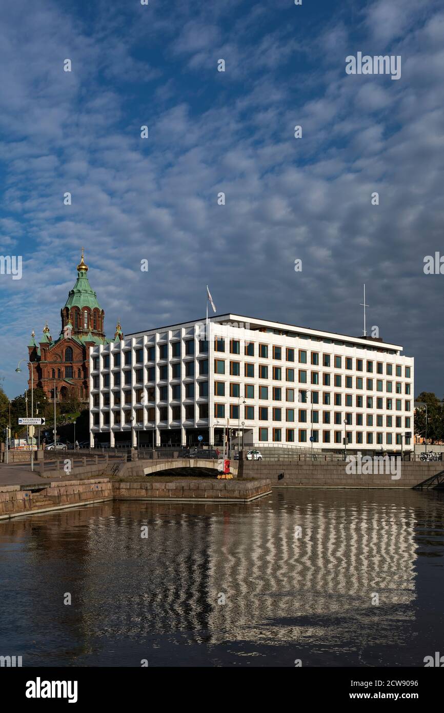 Market Square of Helsinki, Uspenski Orthodox Cathedral and Stora Enso ...