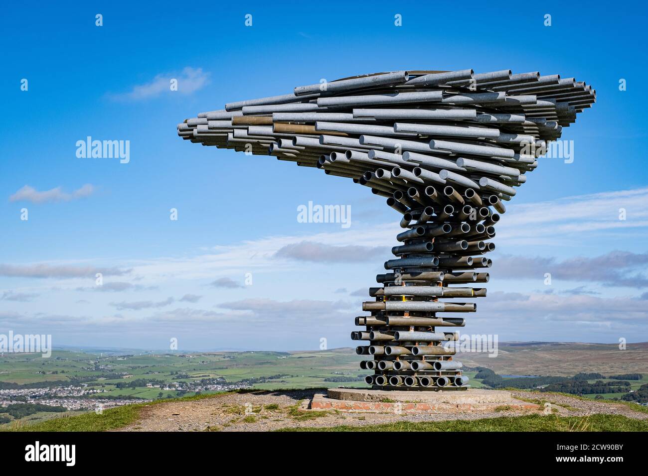 The Singing Ringing Tree Panopticon on the Pennine Hills near Burnley ...