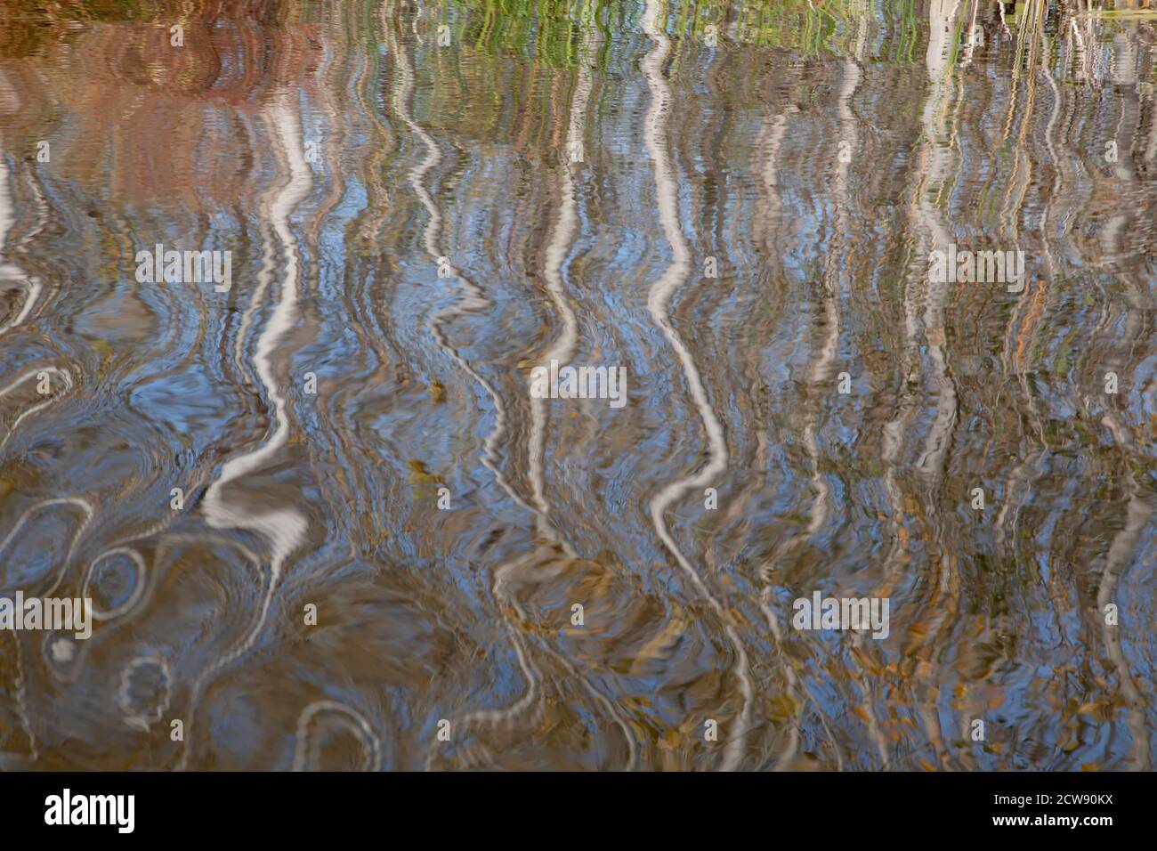 Water ripple wave patterns with reflections Stock Photo - Alamy