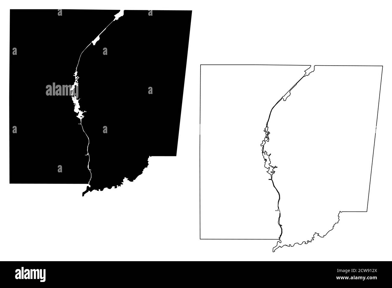 Monroe County, Mississippi (U.S. county, United States of America, USA ...