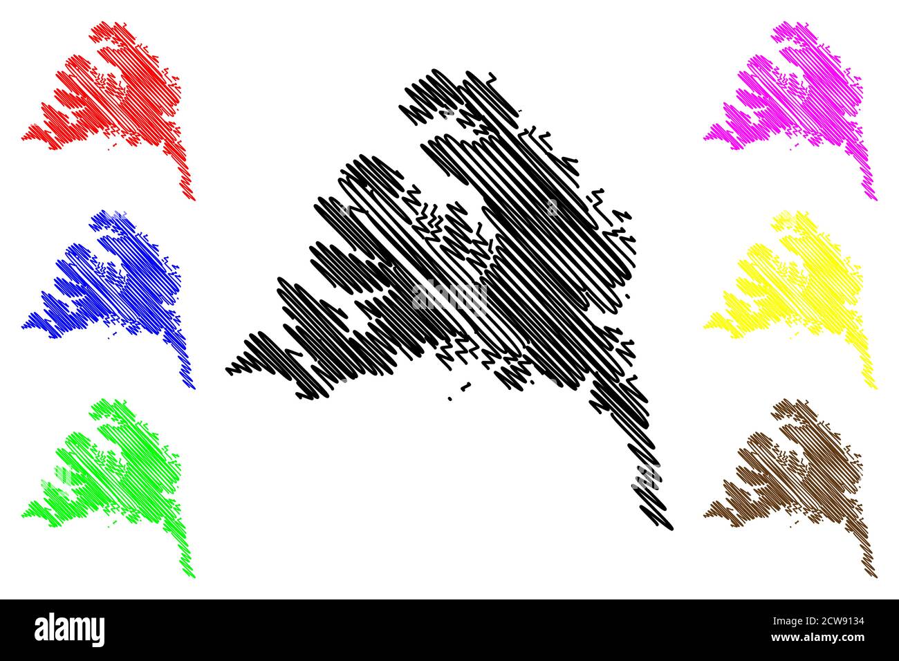 Westfjords Region (Iceland island, Regions of Iceland) map vector ...