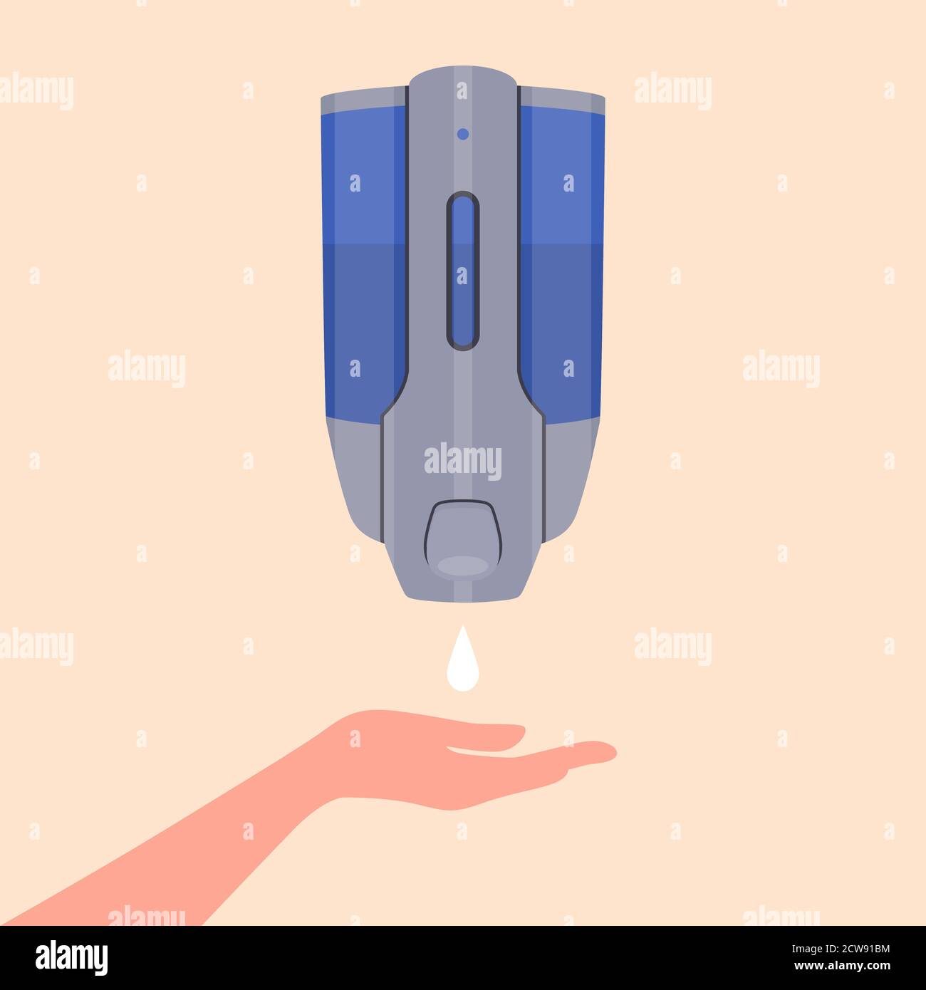 Vector Background. Pump Hand Wash. Hand and Sanitizer in Flat Style ...
