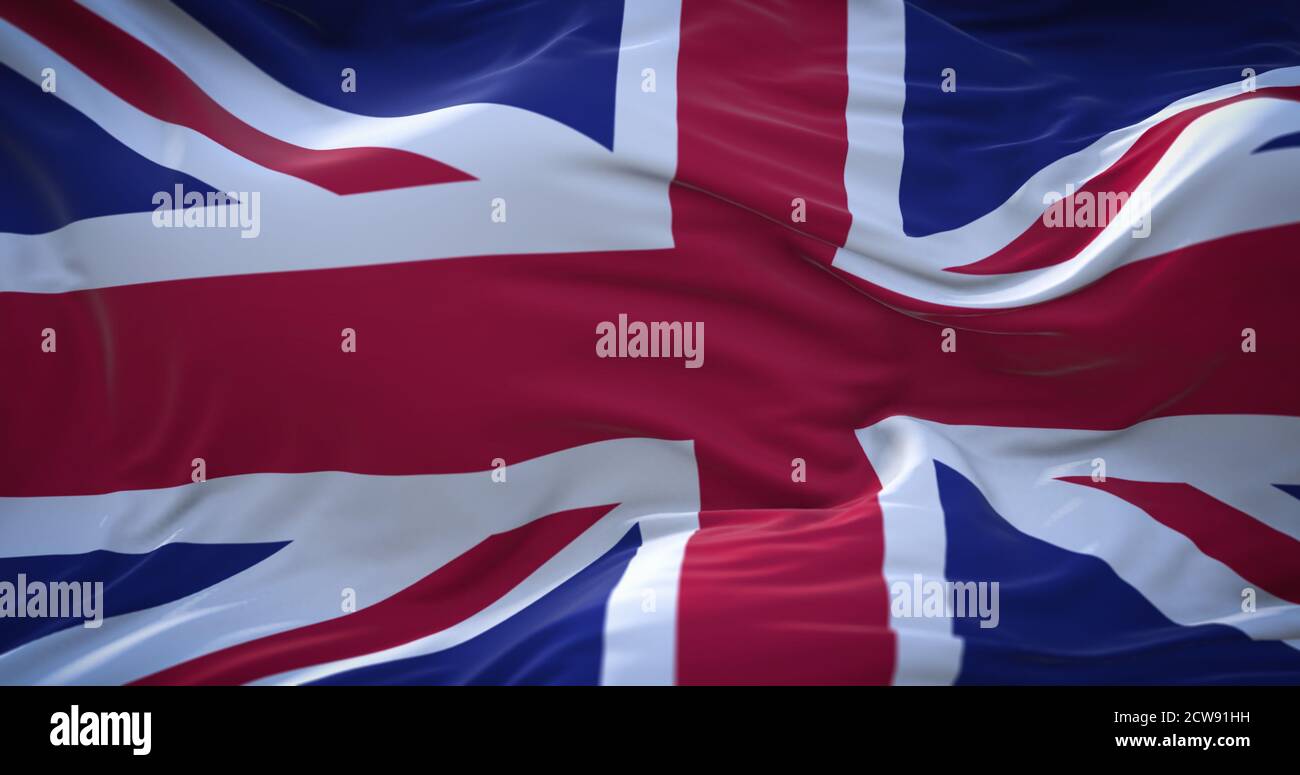 UK, Great Britain, United Kingdom flag. Realistic flag of UK on the ...