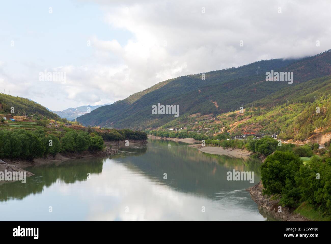 Scenic river and countryside near Shangri-la, China Stock Photo - Alamy