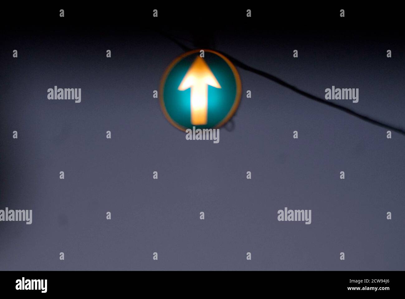 direction arrow points in one way, sign to move towards this direction ...