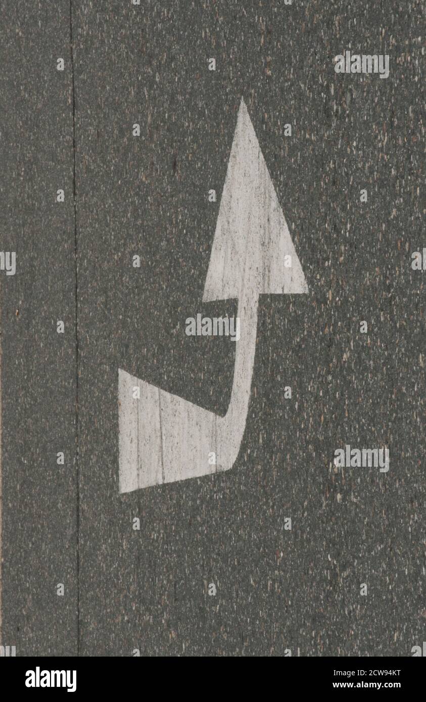 direction arrow points in one way, sign to move towards this direction ...