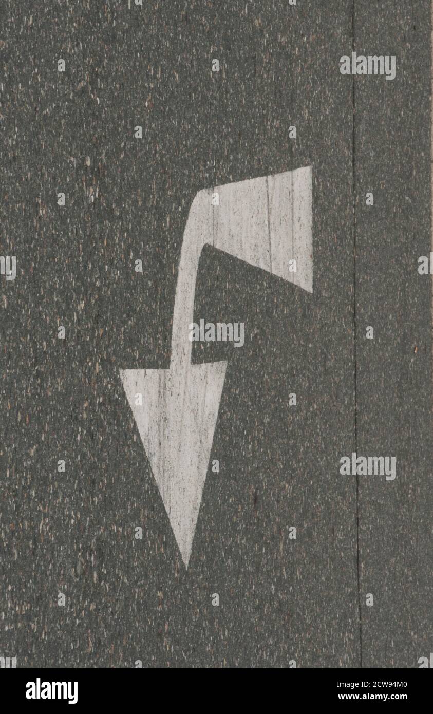 direction arrow points in one way, sign to move towards this direction ...