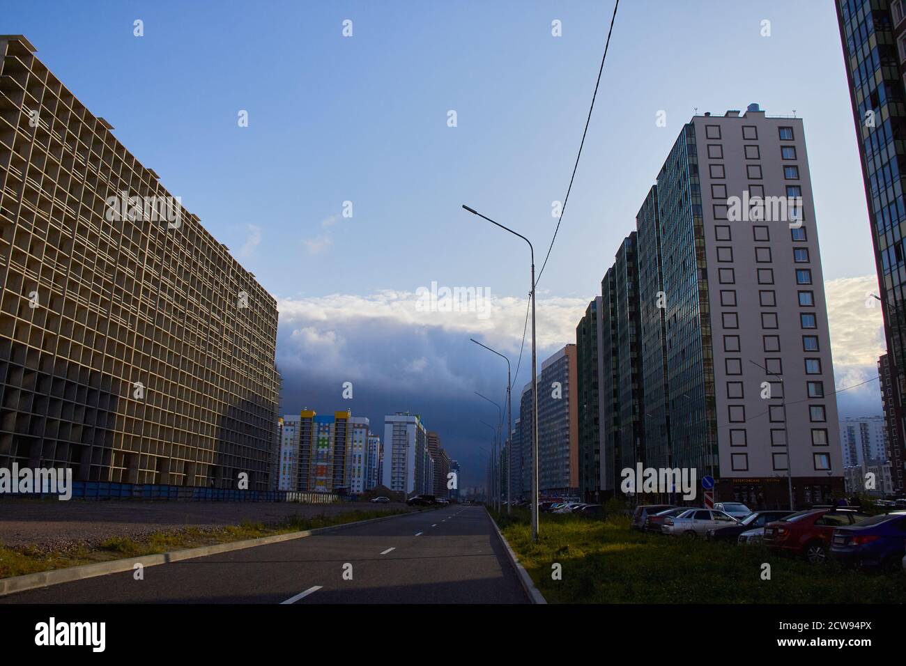 photo of an impending cyclone on the city Stock Photo - Alamy