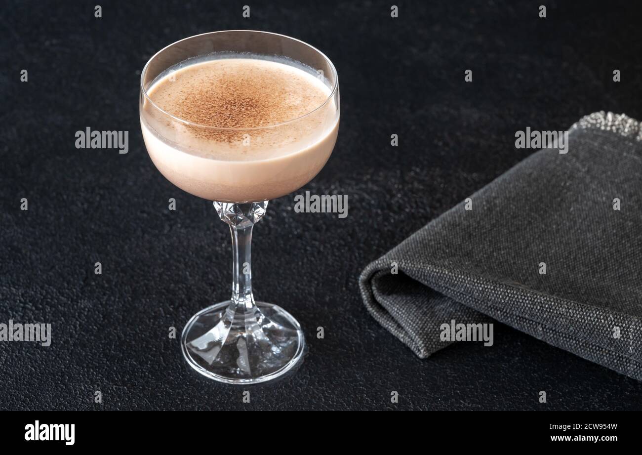 Alexander cocktail made of cognac, cream and creme de cacao Stock Photo ...