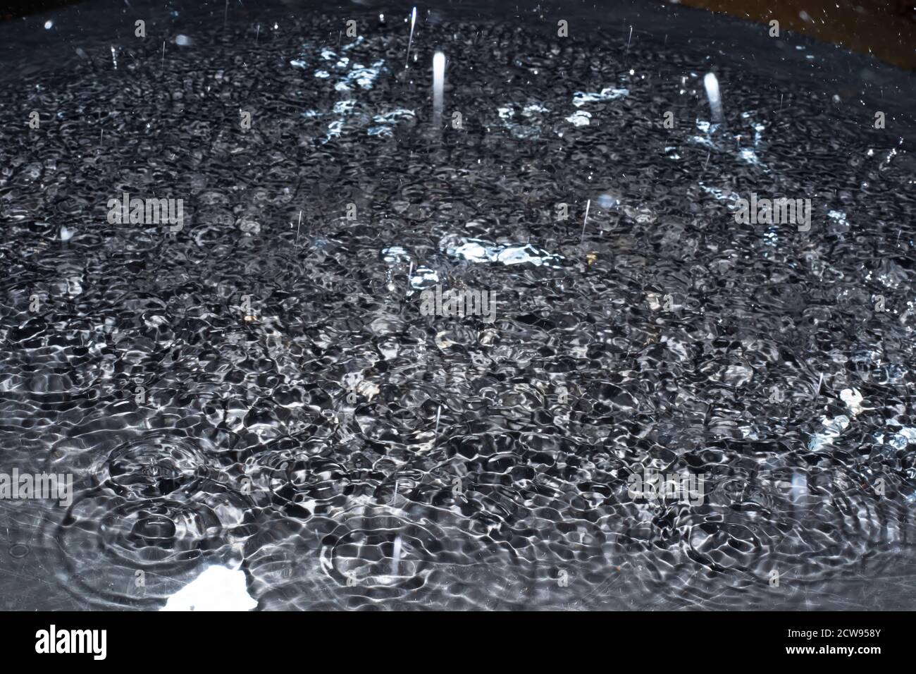 Rain water drop falling to the floor in rainy seasons Stock Photo - Alamy
