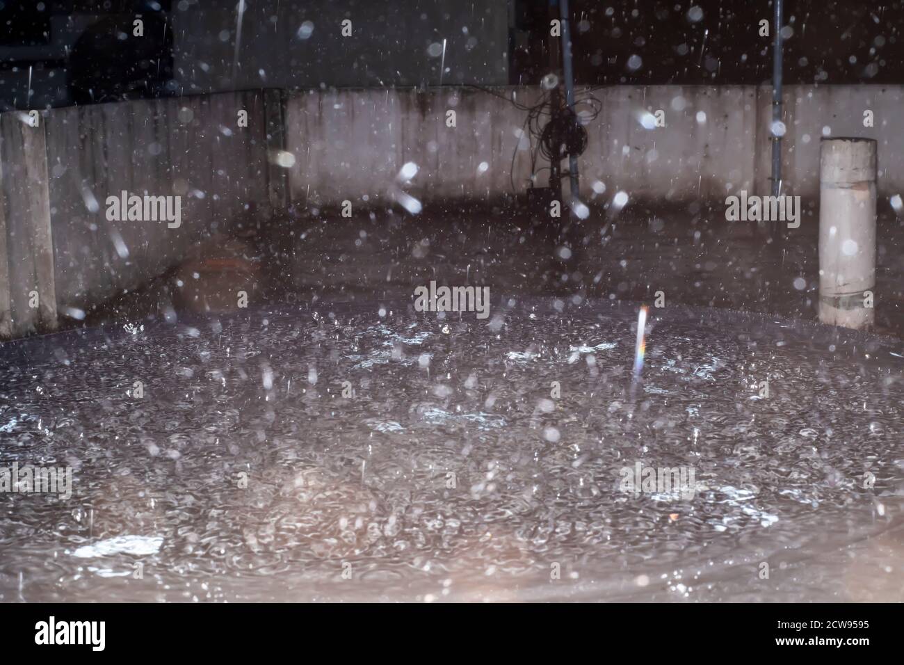 Rain fall on the ground in rains seasons Stock Photo - Alamy