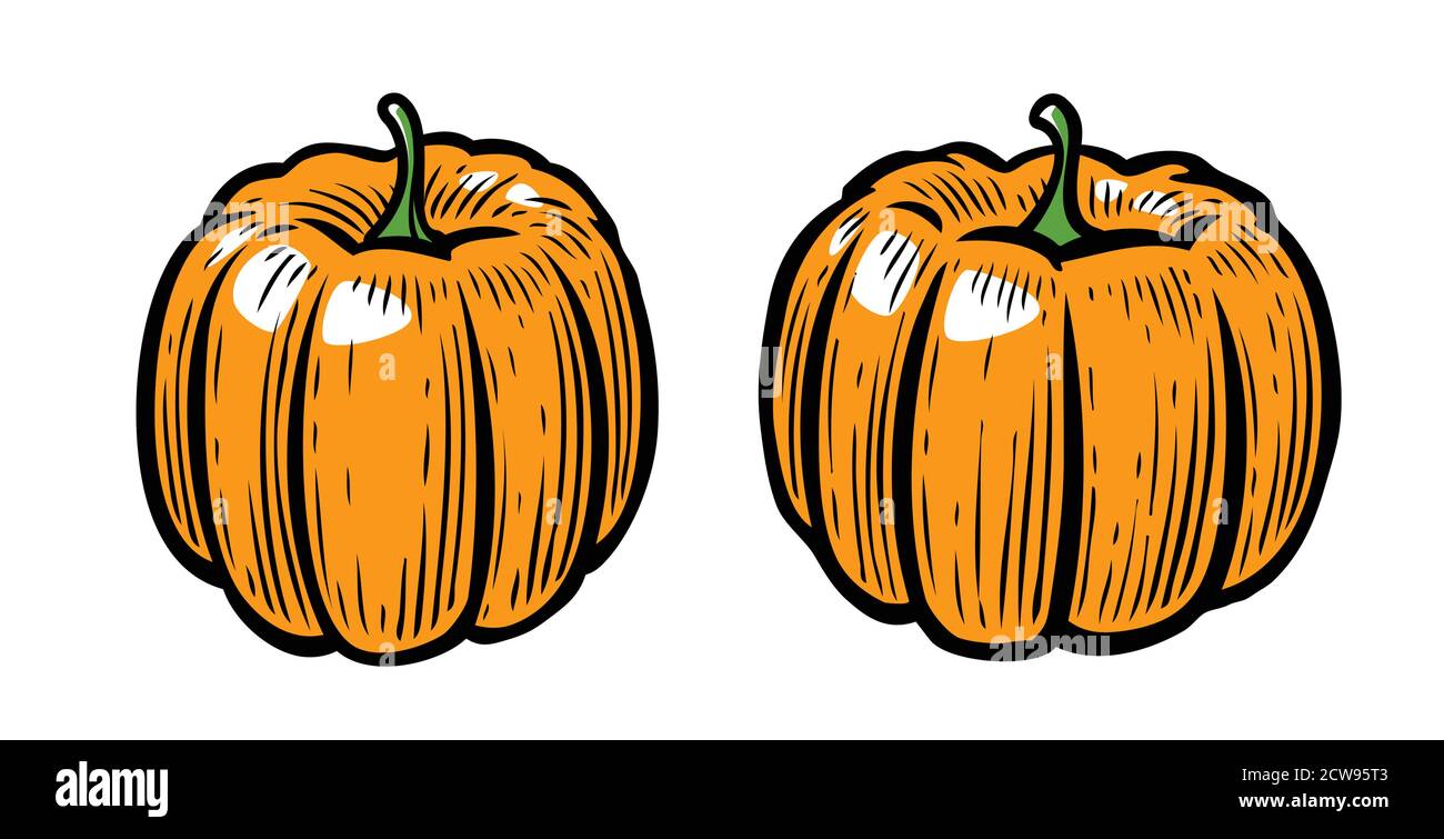 Halloween pumpkin. Cartoon vector illustration Stock Vector Image & Art ...