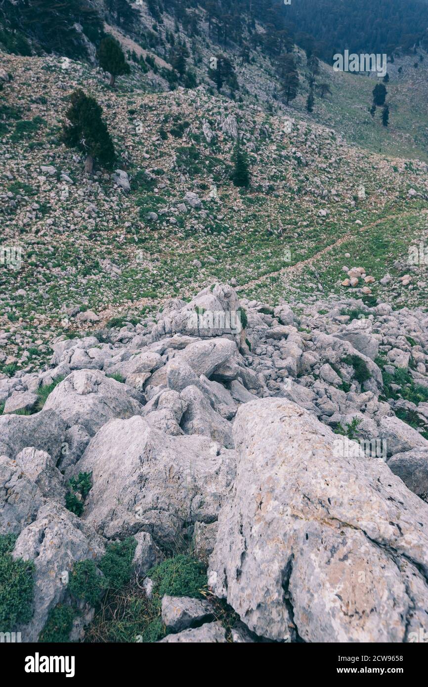 Rocks on hillside beautiful and lovely landscapes of Turkey mountain ...