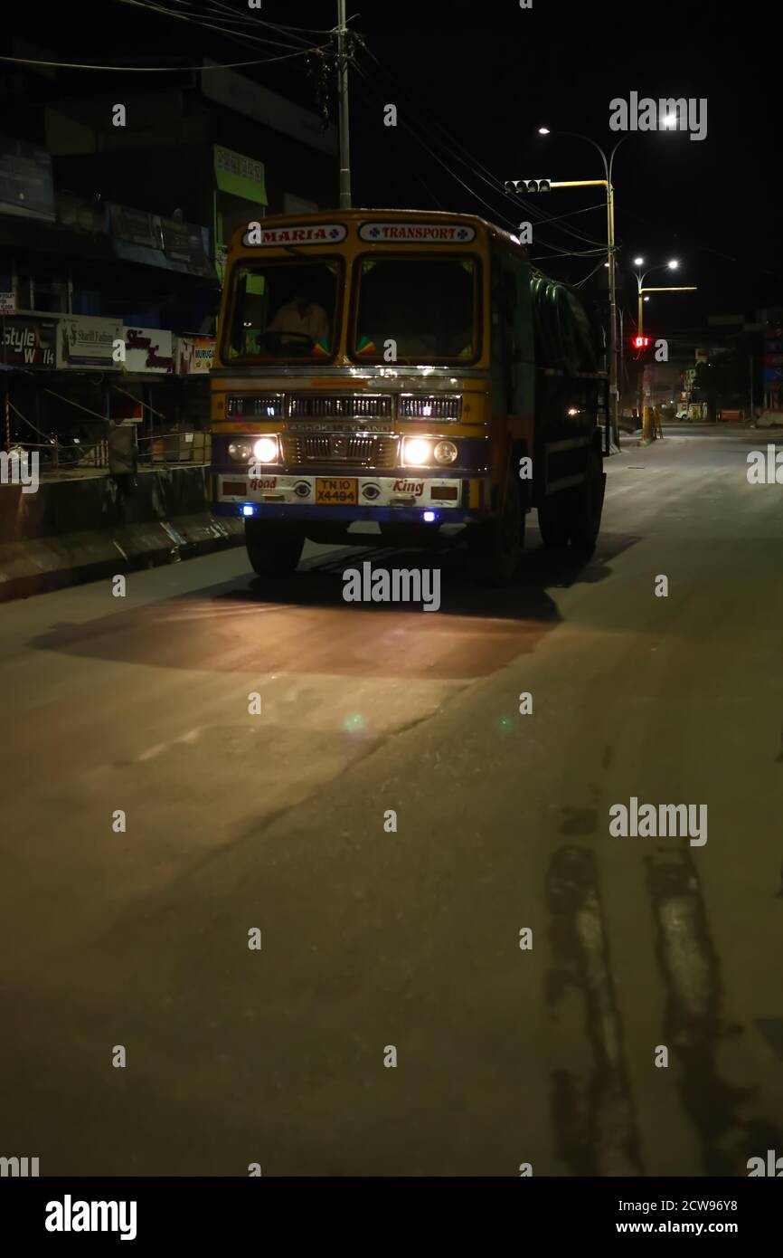 Indian lorry night hi-res stock photography and images - Alamy