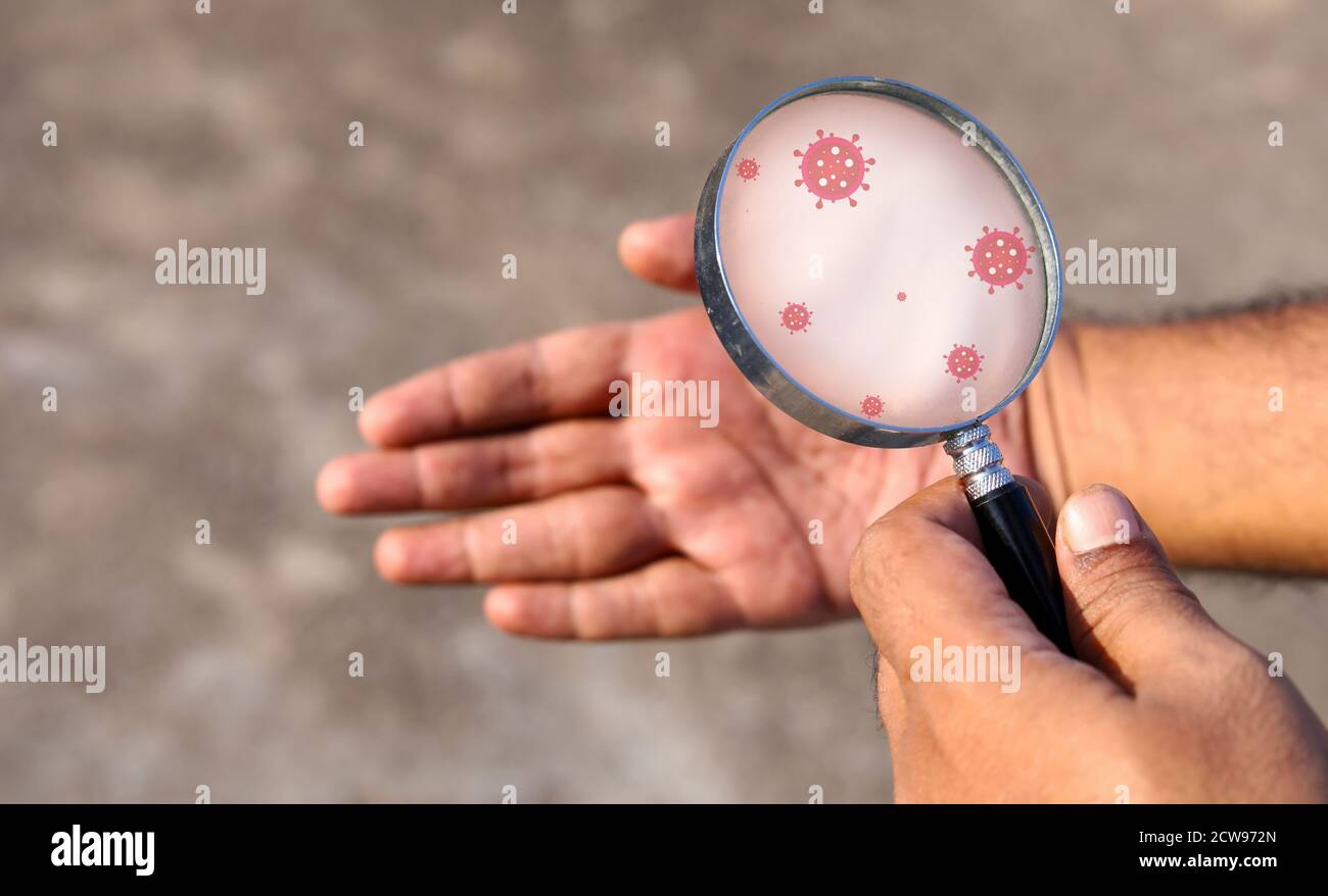 Germs on hands hi-res stock photography and images - Alamy