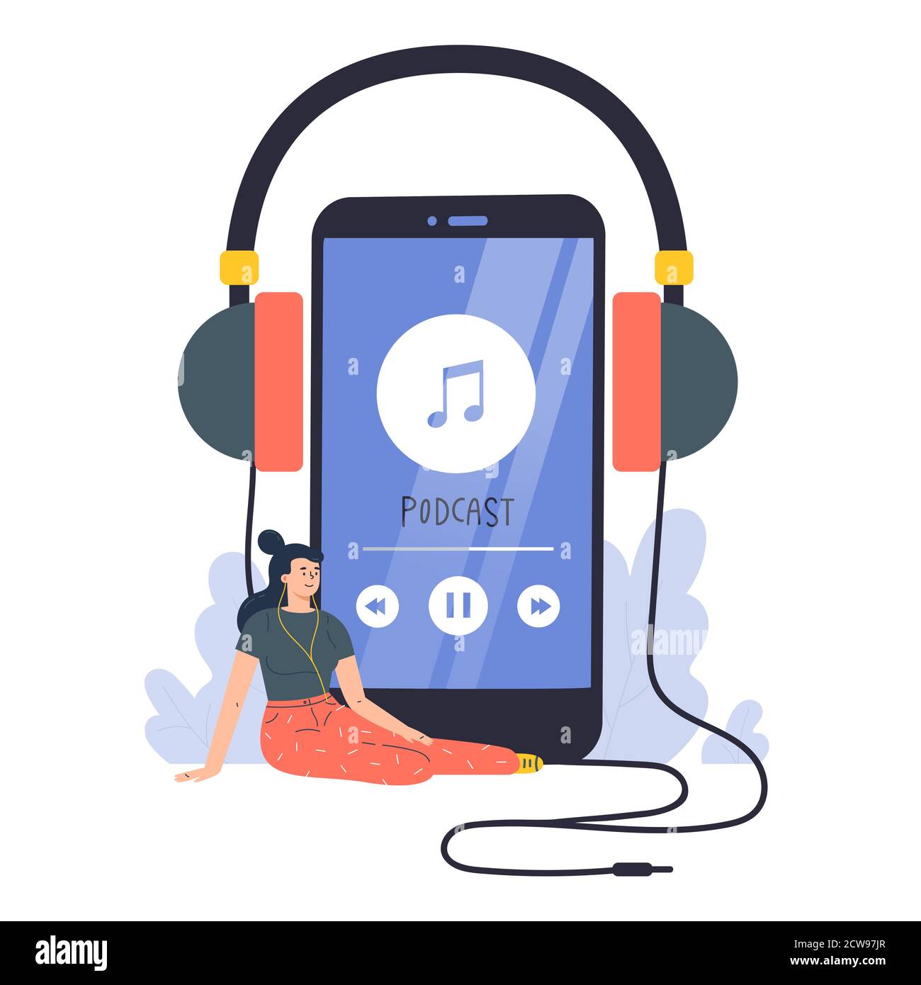 Podcast headset Stock Vector Images - Alamy